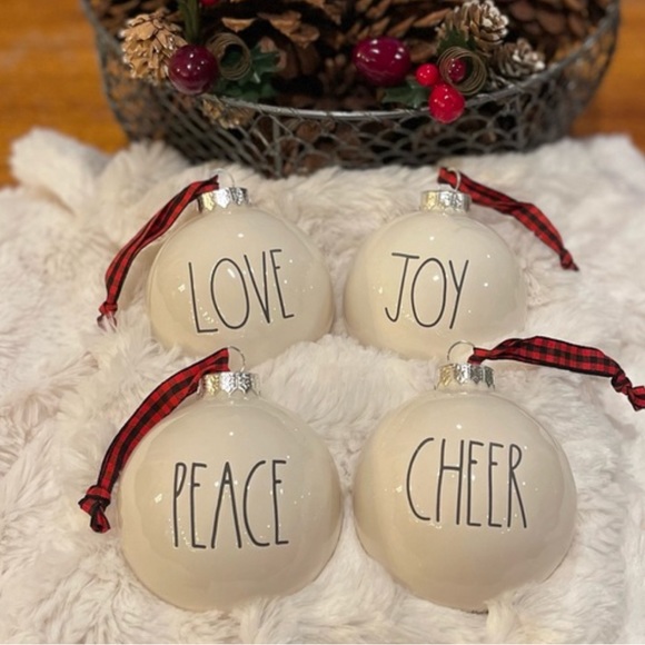 Rae Dunn | Other | New Rae Dunn Set Of Four White Christmas Tree ...